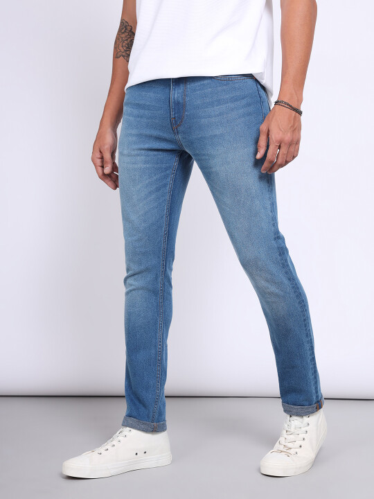 Buy Lee Men Blue Bruce Skinny Fit Mid Rise Light Fade Jeans Lee India Official Online Store